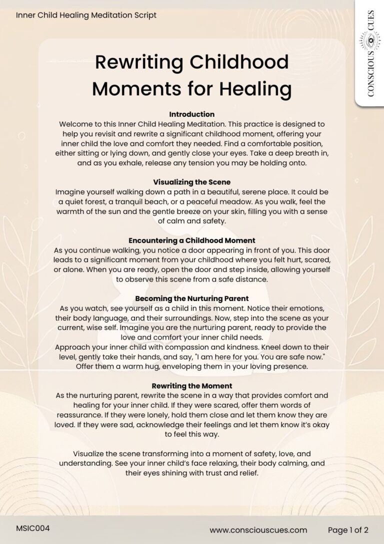 Free Download - Inner Child Meditation Script PDF + Audio